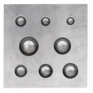 Jewelers Dapping Block With 18 Round Cavities 2" Polished Stainless ...