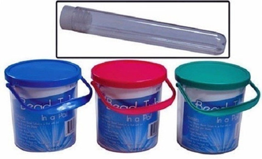 Plastic Bead Tube Storage Containers 24 Tubes in A Pail Choose Color - Etsy