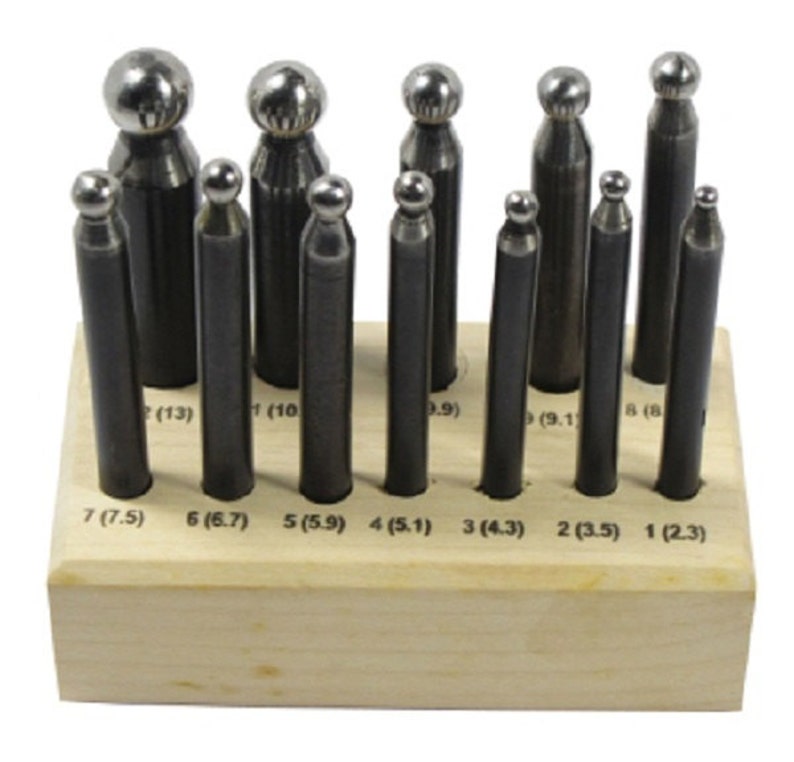 Jewelers 13pc Dapping Punch Set With Wooden Stand - Etsy UK