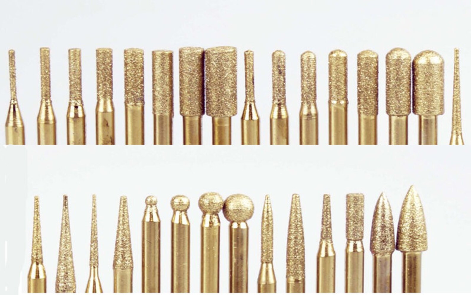 Diamond Point Bit Burr Titanium Coated 30 Pc.set Assorted - Etsy