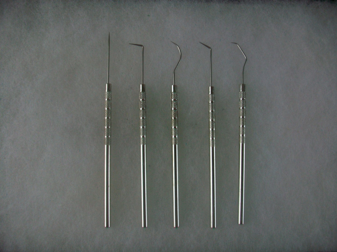 Pick Probe Set 5 Pc Single Ended Assorted Stainless Steel Tips Jewelry ...