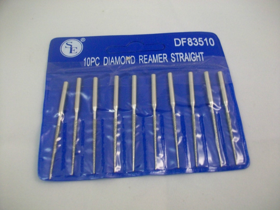 Diamond Bead Reamer 10-pc Tapered Tip Straight 1/8" Shank 2" Beading ...