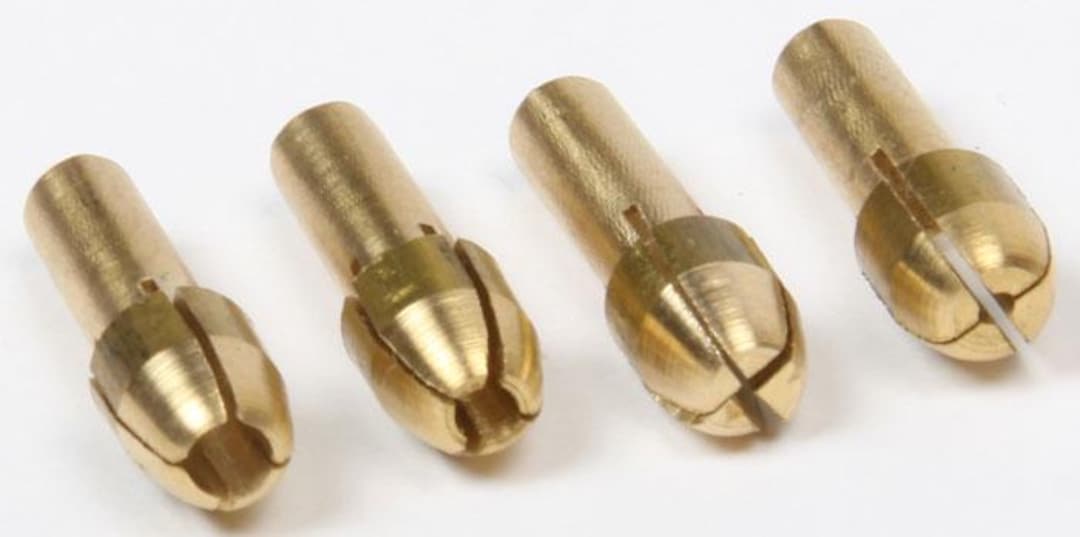 4-piece Brass Collet Set for Dremel and Rotary Tools, Sizes: 1/32", 1/ ...