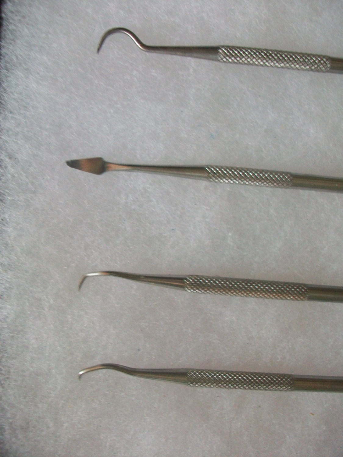 Wax Carver Carving Tools 4-PC Knurled Pick Stainless Steel for Ceramics ...