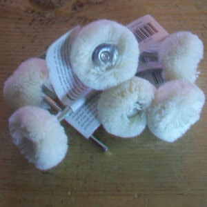 Polishing Buffing Wheel White Yarn 1 Use With Dremel or Rotary Tool 6 Pcs. Etsy