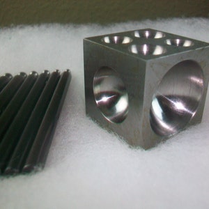 Jewelers Dapping Block With 12 Pc Punch Set - Etsy