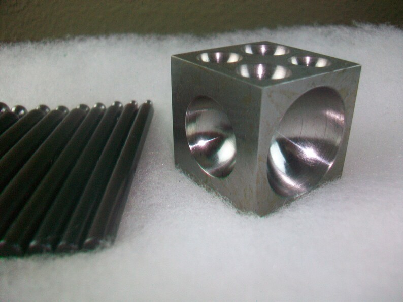 Jewelers Dapping Block With 12 Pc Punch Set - Etsy