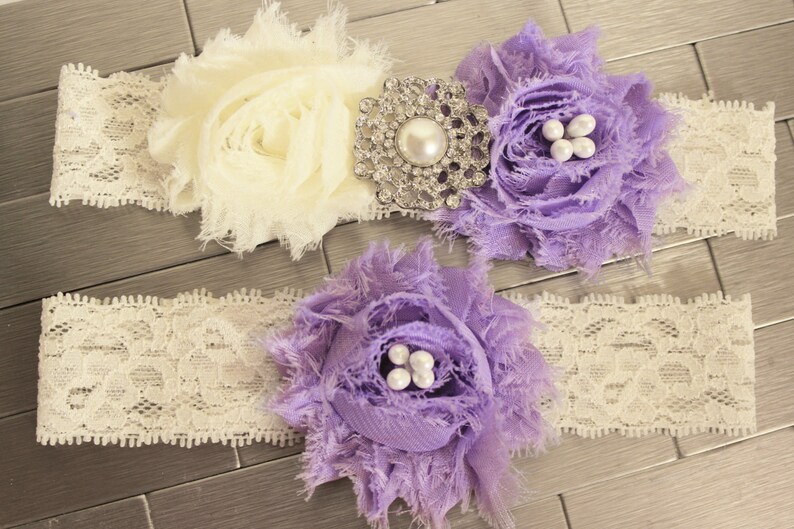 Purple Garter Set - Royal Purple Wedding Garters Dark Purple Garter ...