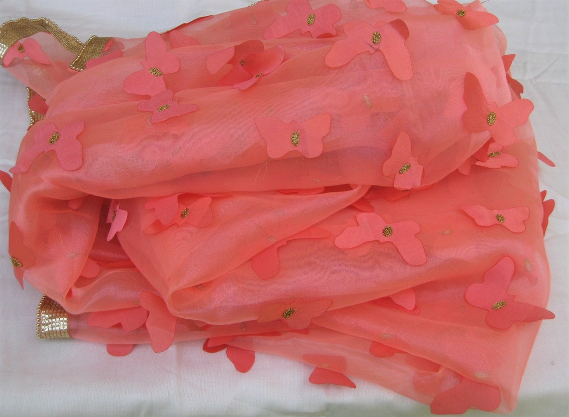 Peach Scarf/pareo/ Butterfly Scarf/ Lace Scarf/ Large Scarf/ - Etsy India
