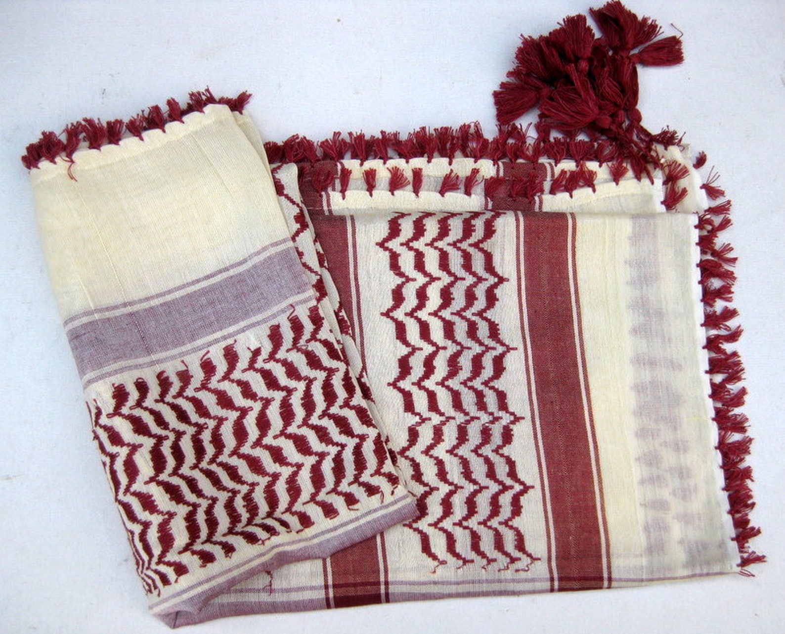 Men Scarf/ Check Scarf/ Maroon and Cream Scarf / Cotton Scarf/ - Etsy