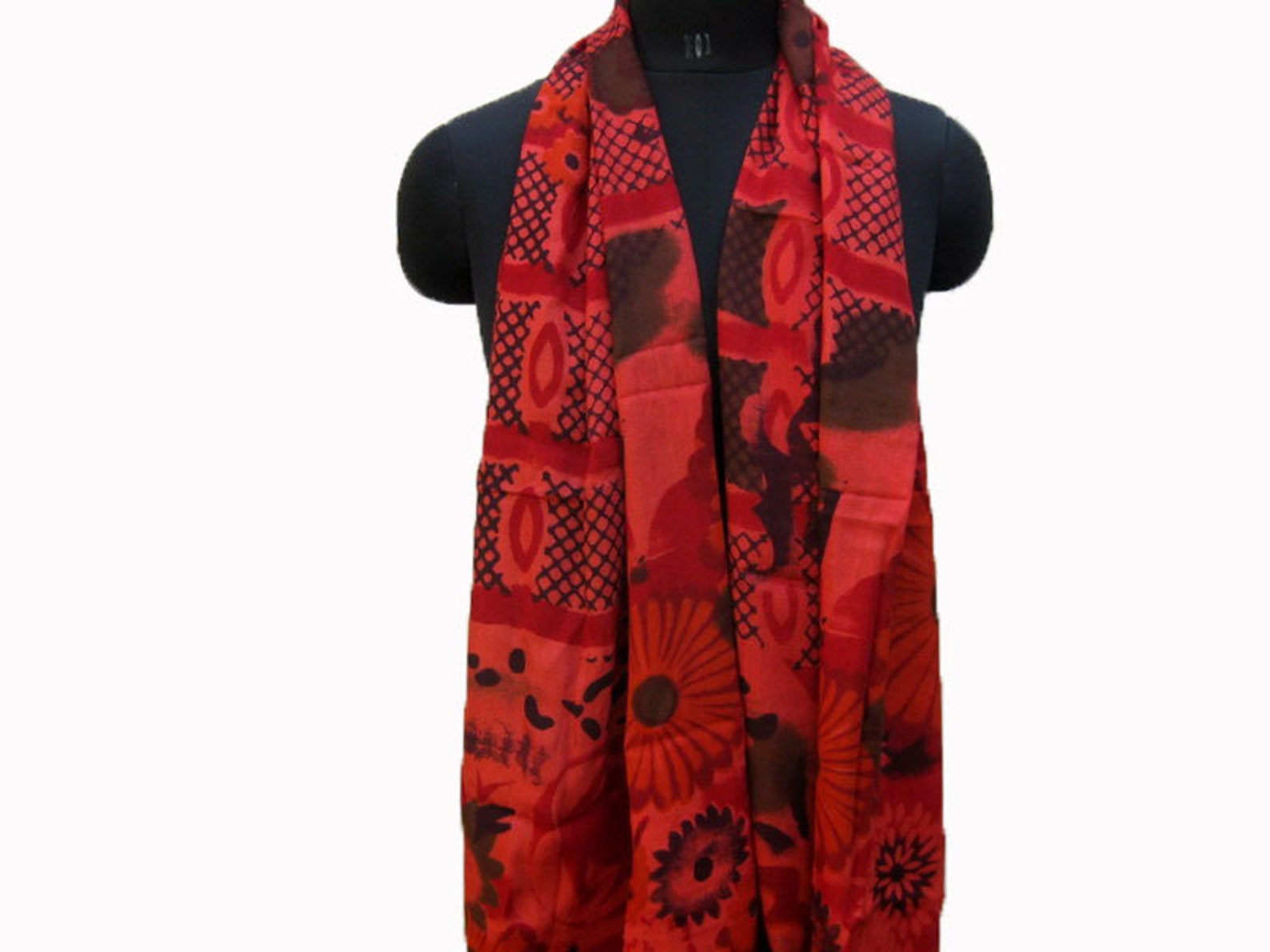 Red Scarf/ Fashion Scarf/ Floral Scarf/ Cotton Scarf/ Lace - Etsy UK
