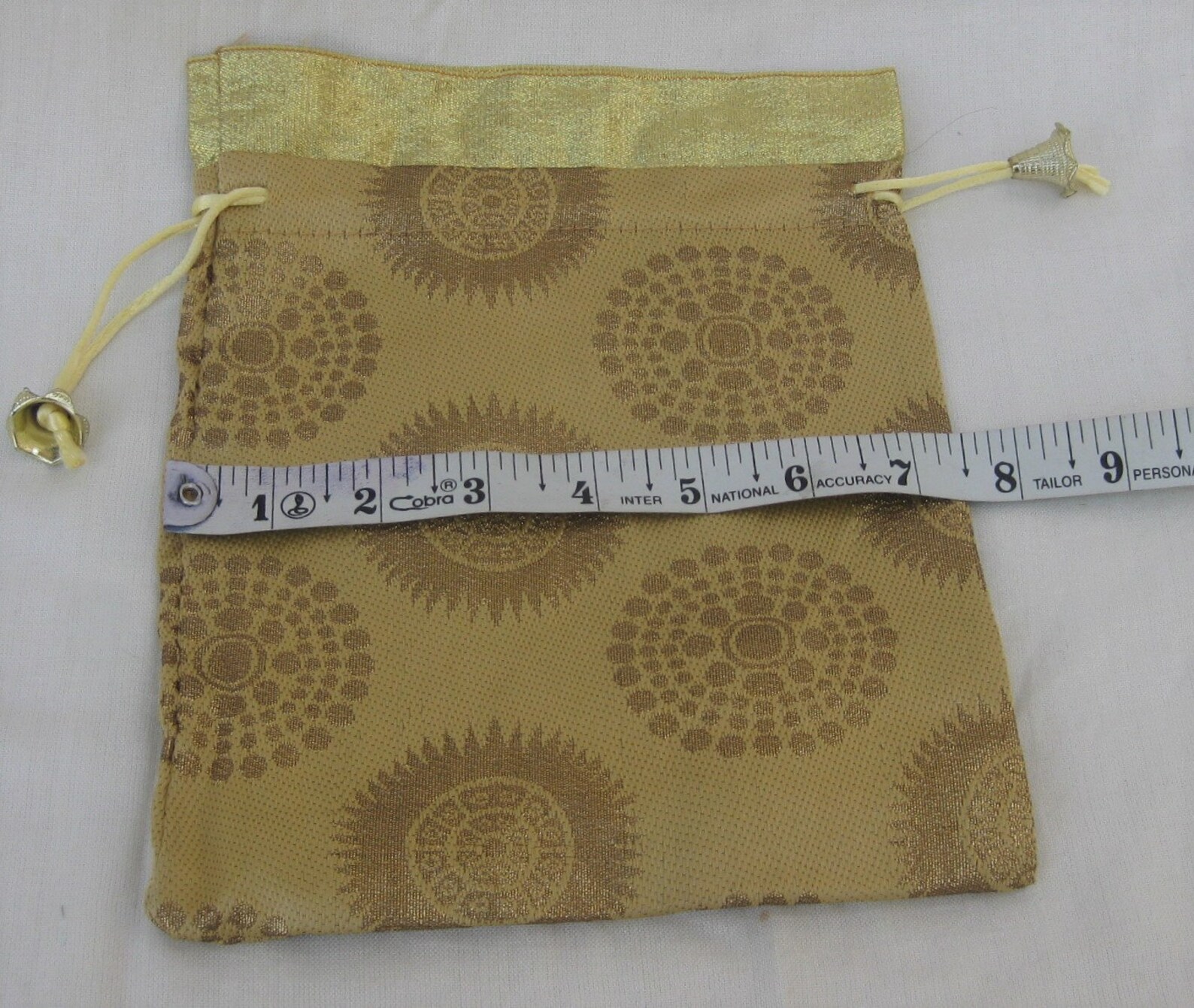 10 Pcs Golden Silk Brocade Drawstring Bags, Party Favor Bags - Etsy UK