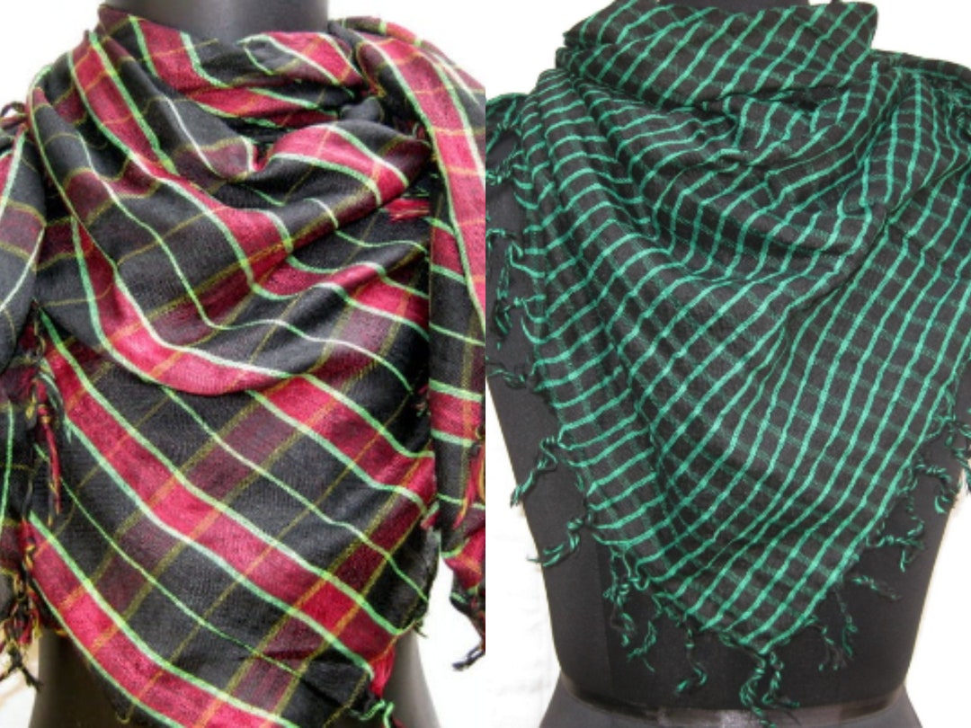 Combo Offer/ 2 Scarves/multicolored Scarf/ Check Scarf/ Fashion Scarf ...