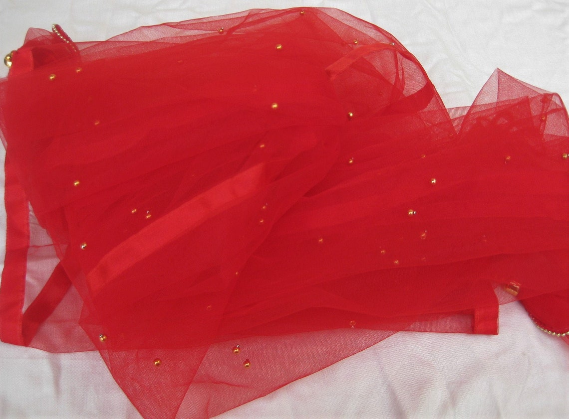 Red Scarf/ Net Scarf/ Trendy Scarf/ Fashion Scarf/ Tassel - Etsy