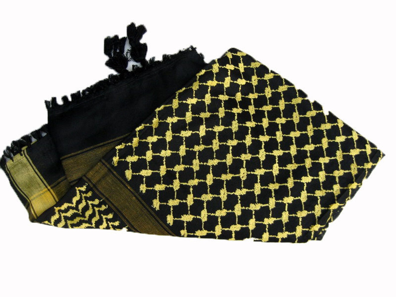 Men Scarf/ Check Scarf/ Yellow and Black Scarf / Cotton Scarf/ - Etsy