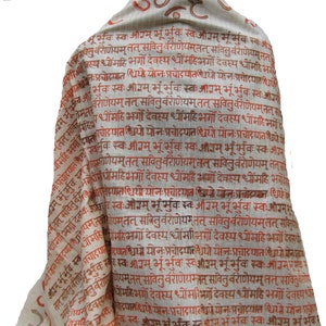 Yoga Scarf/ Sanskrit Chants Scarf/ Khadi Handloom Scarf/ - Etsy