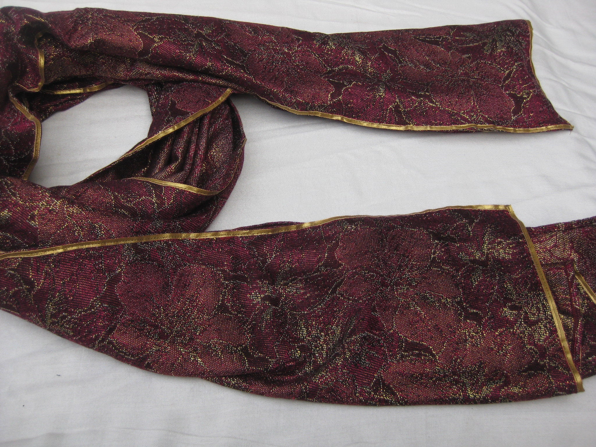 Maroon and Golden Scarf/ Stole/shimmer Stole/ Fashion Scarf/ - Etsy UK