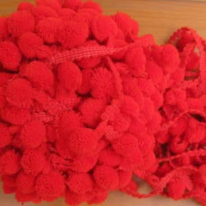 9 Meters/ 355 Inches Approxred Pom Pom Lace/ Border/ Trim/. - Etsy