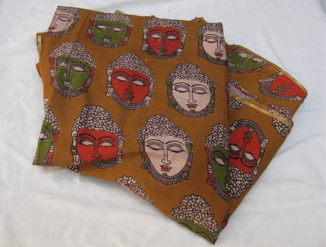 Prayer scarf/ Gautam Buddha scarf/ cotton scarf/ brown scarf/ | Etsy