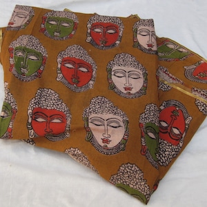 Prayer Scarf/ Gautam Buddha Scarf/ Cotton Scarf/ Brown Scarf/ Square ...