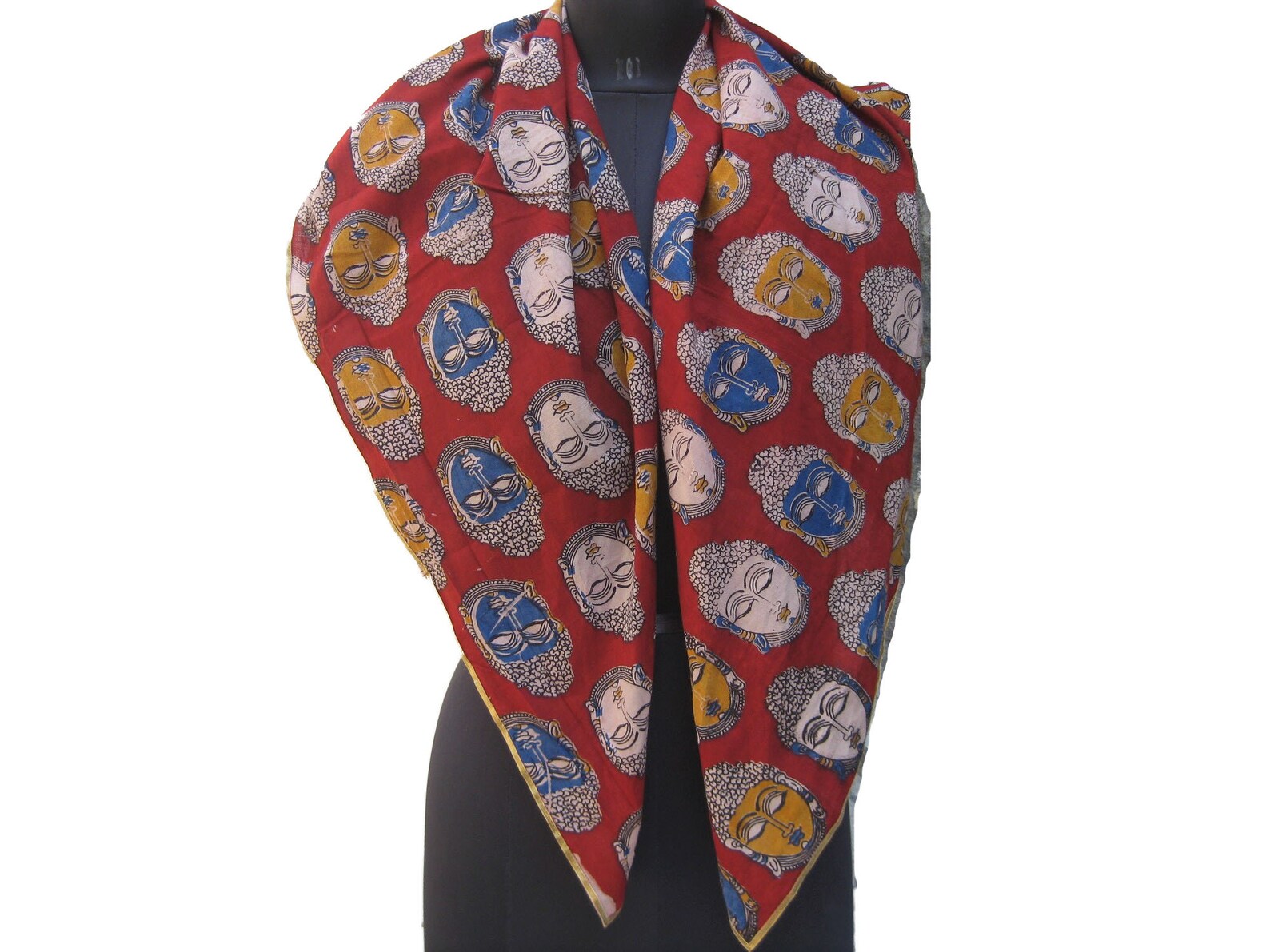 Prayer Scarf/ Gautam Buddha Scarf/ Cotton Scarf/ Maroon Scarf/ - Etsy