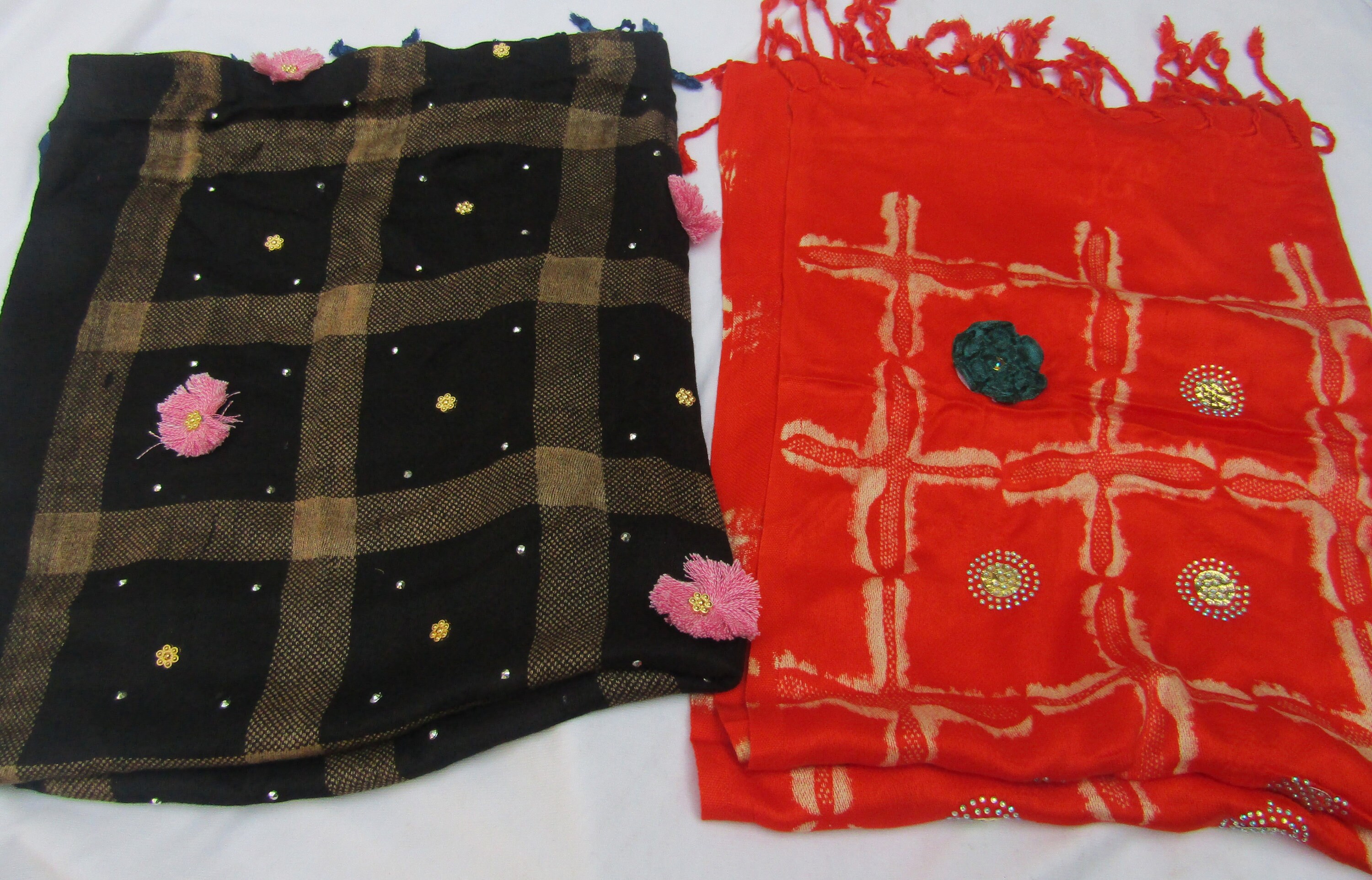 Combo offer/ 2 fancy scarves/ embroidered scarves/ | Etsy