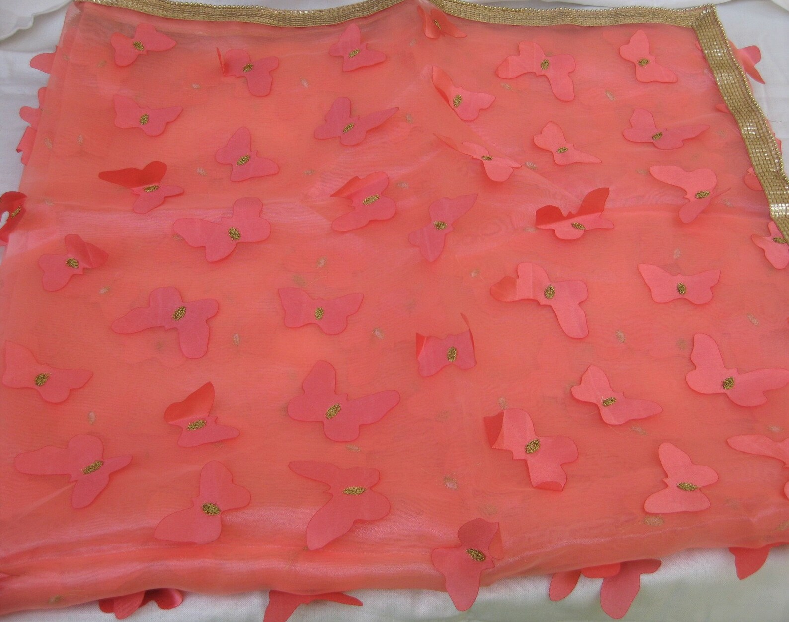Peach Scarf/pareo/ Butterfly Scarf/ Lace Scarf/ Large Scarf/ - Etsy India
