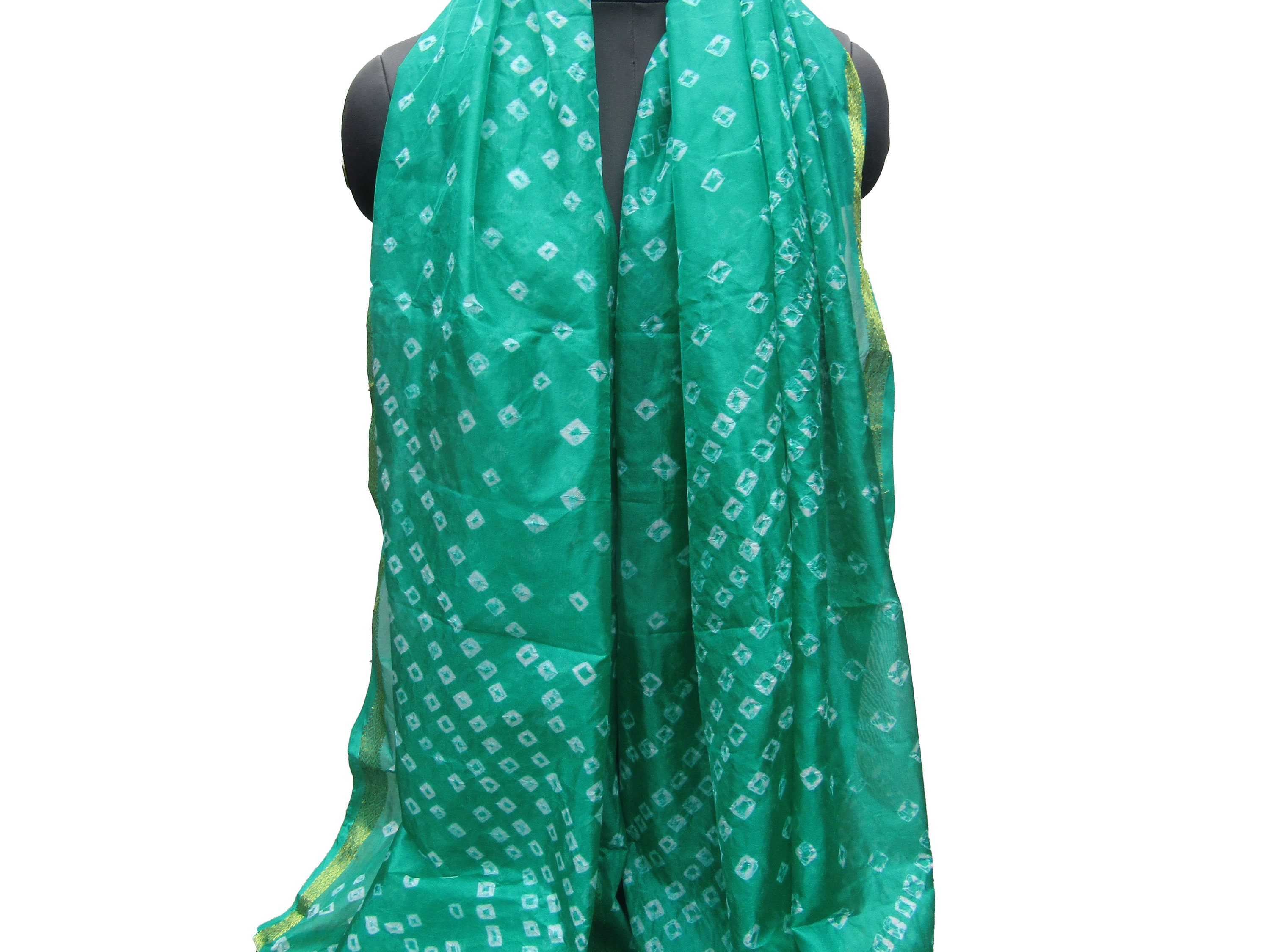 Tie and Dye Scarf/ Banjara Scarf/ Blue Scarf/ Bandhani Scarf/ Silk ...