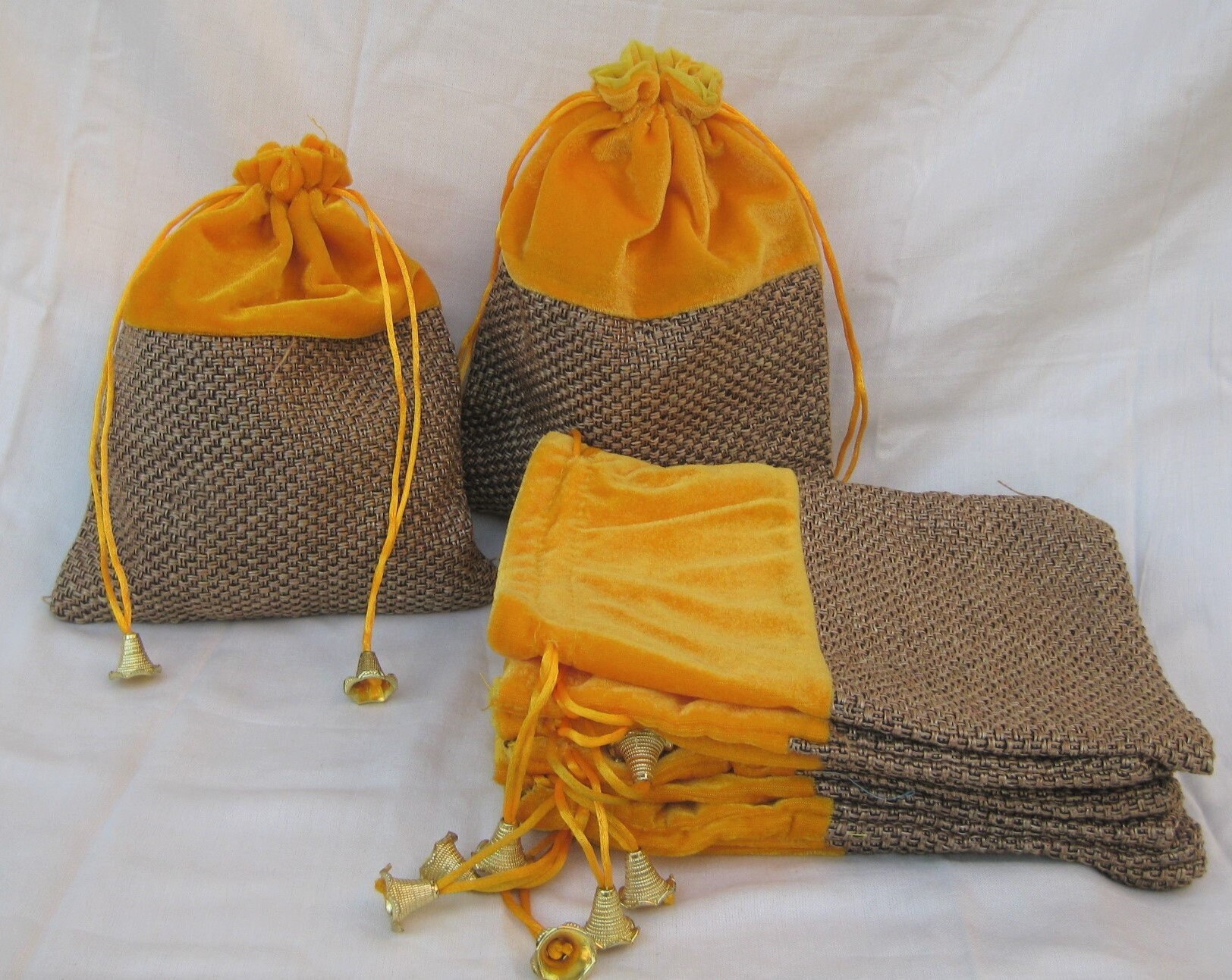 10 Pcs.draw String Bags/ Return Gift Bags/gift Bags/ Fabric | Etsy