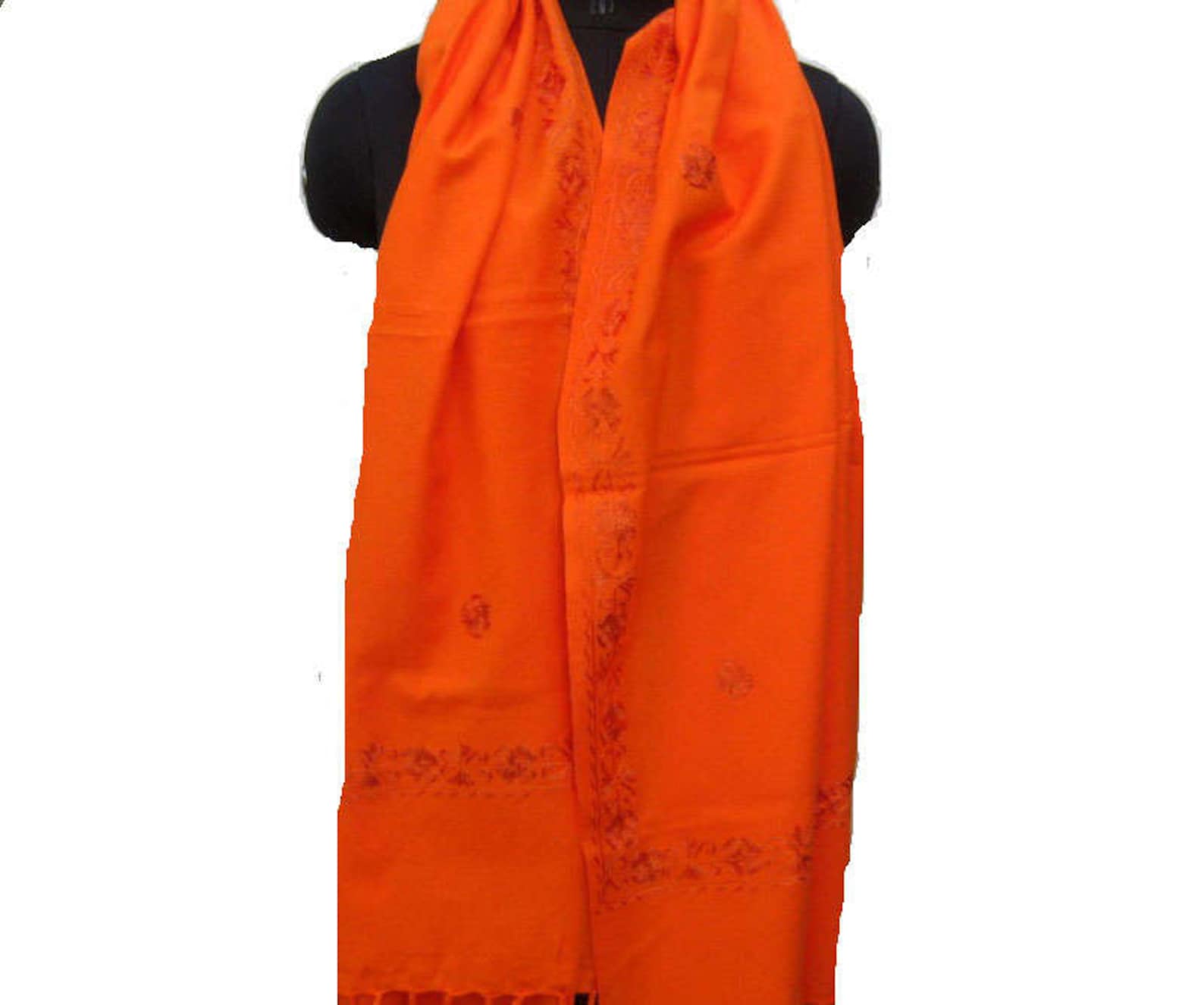 Orange Stole/ Stole/ Embroidered Scarf/ Fashion Scarf/ Gift - Etsy