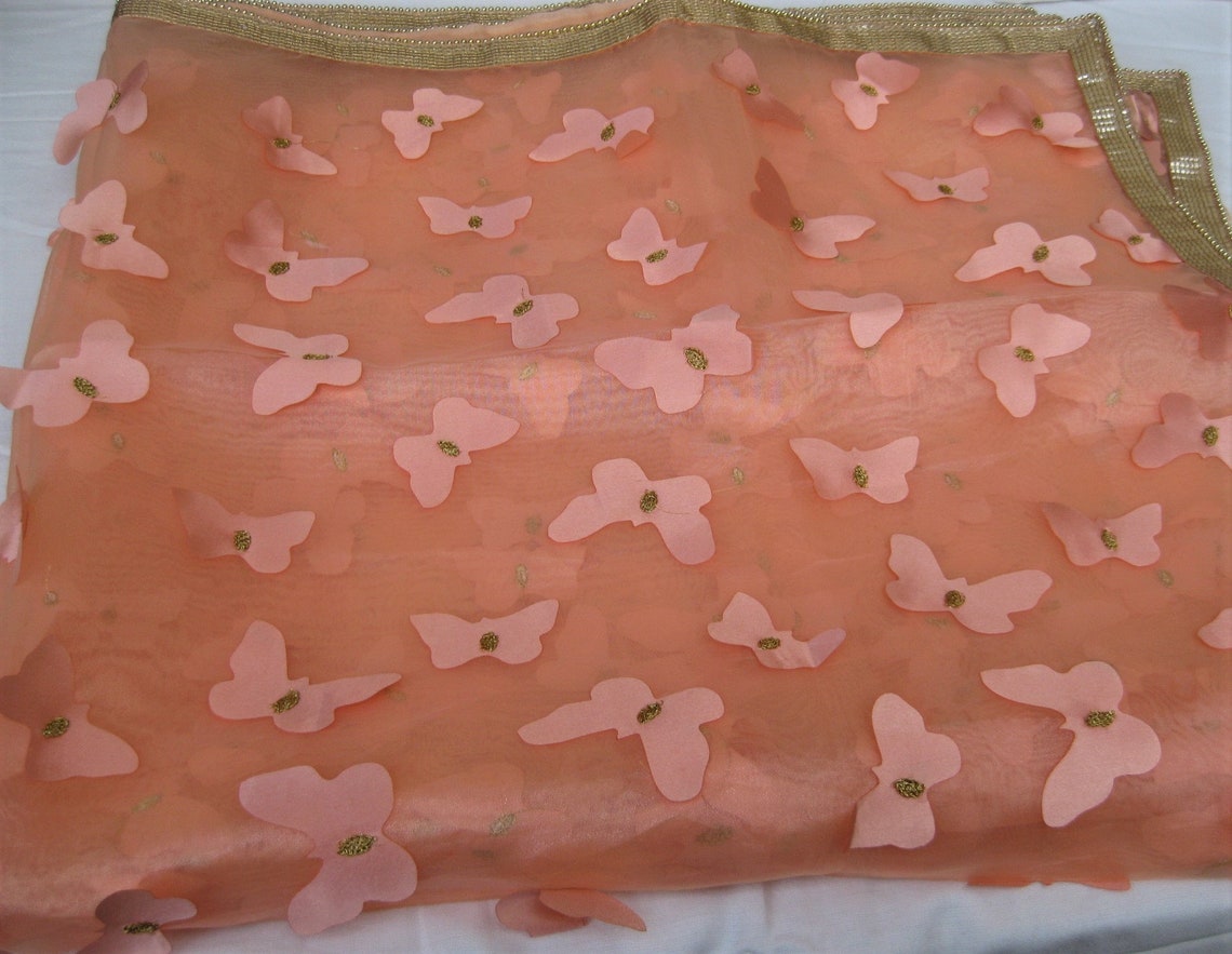 Peach Colored Scarf/ Pareo/ Butterfly Scarf/ Lace Scarf/ Large - Etsy