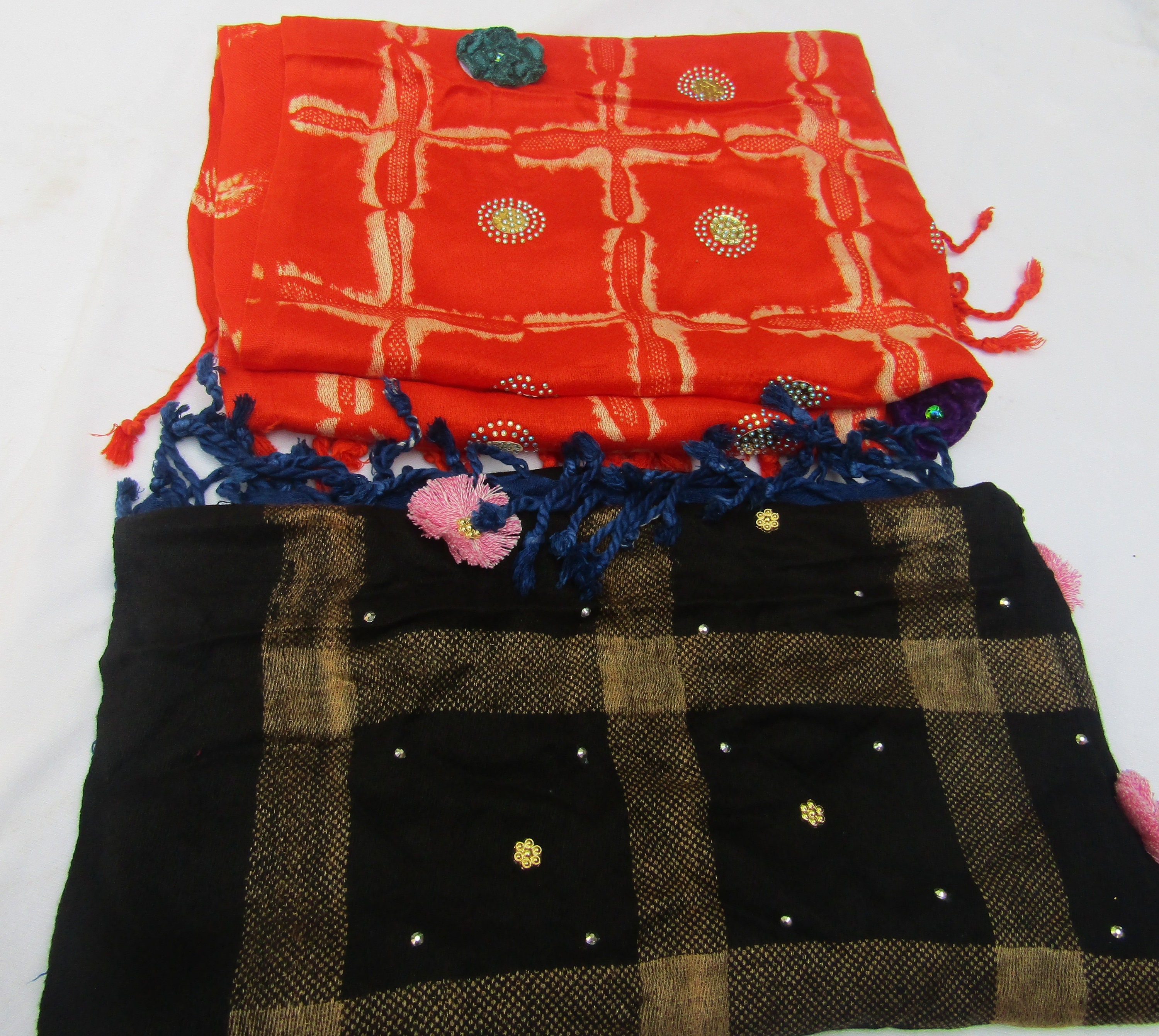 Combo offer/ 2 fancy scarves/ embroidered scarves/ | Etsy