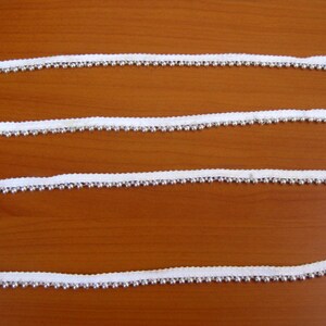 10 Meters.silver Beaded Lace Silver Trim Border. 395 Inches - Etsy