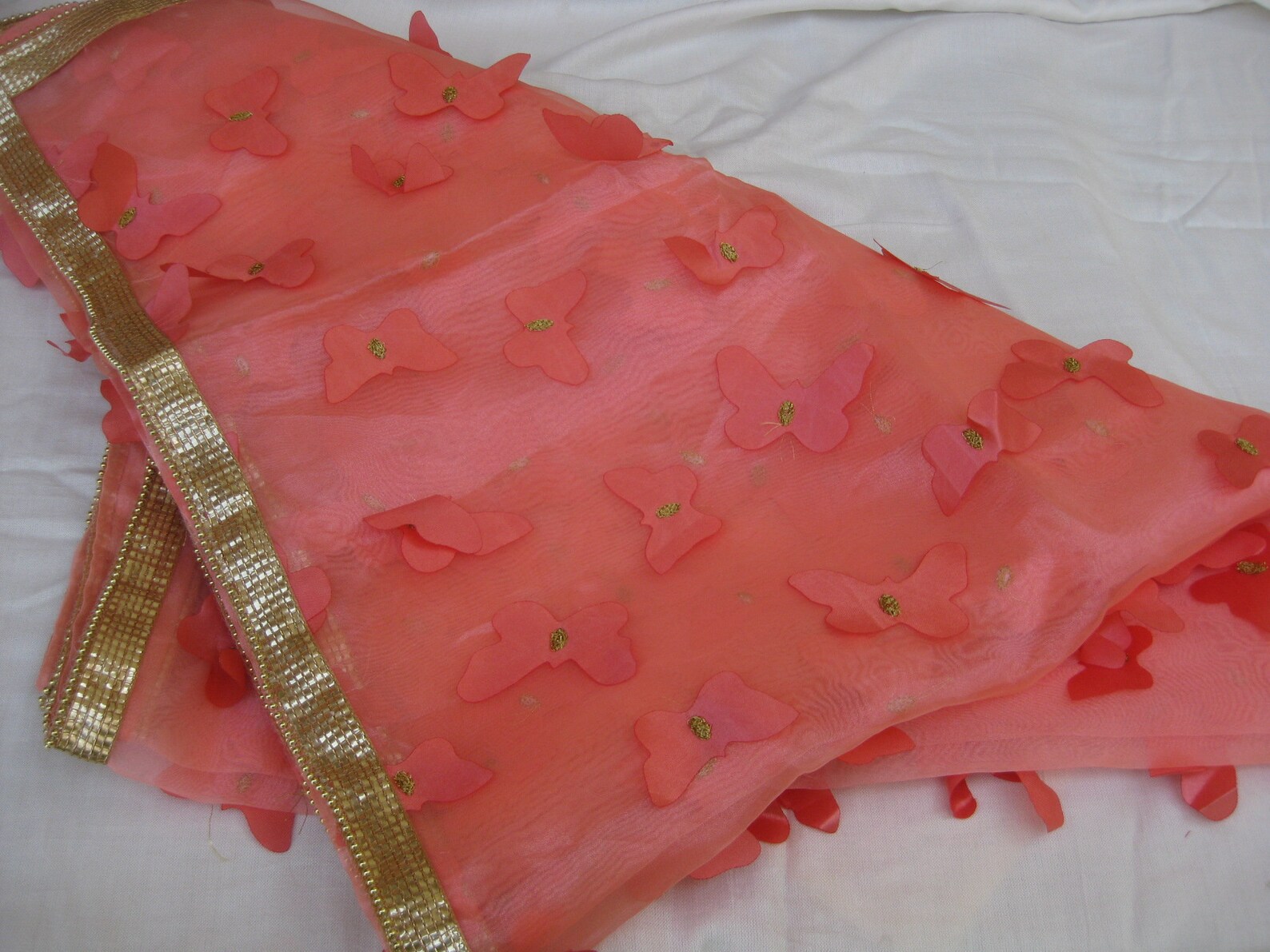 Peach Scarf/pareo/ Butterfly Scarf/ Lace Scarf/ Large Scarf/ - Etsy India