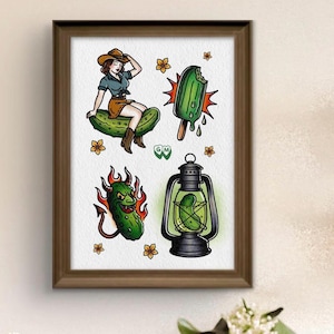 pickle tattoo flash