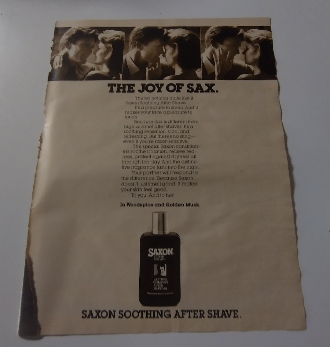 Vintage 1980s Saxon After Shave Magazine Print Ad - Etsy