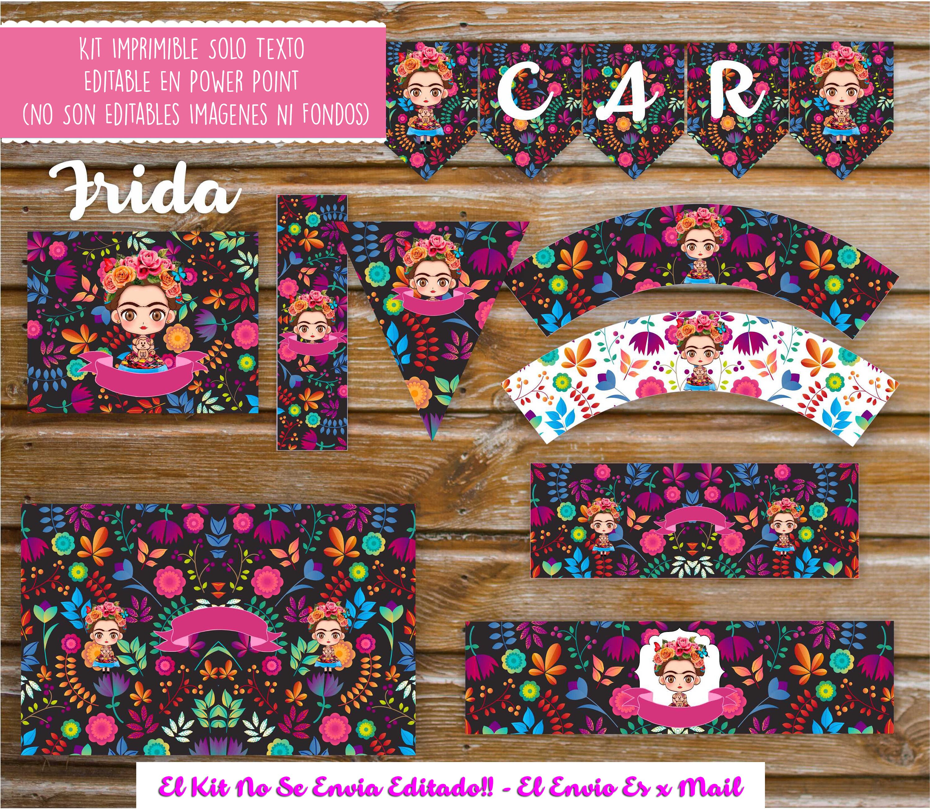 Printable Kit Little Frida. Editable Text. Birtdhay Party - Etsy