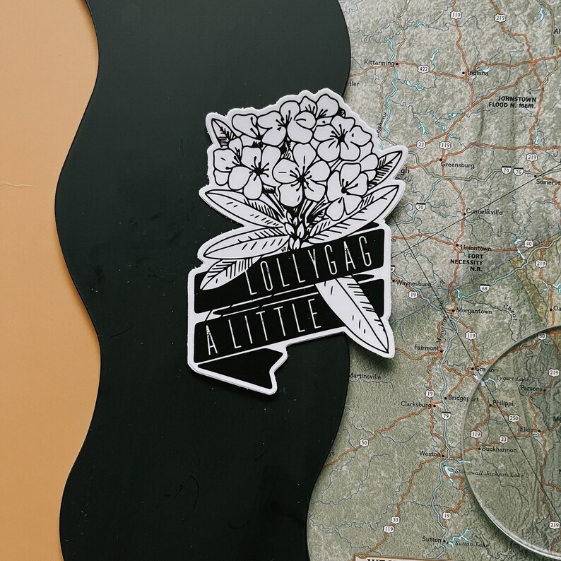 Lollygag Sticker. Lollygag a Little Sticker. Rhododendron - Etsy