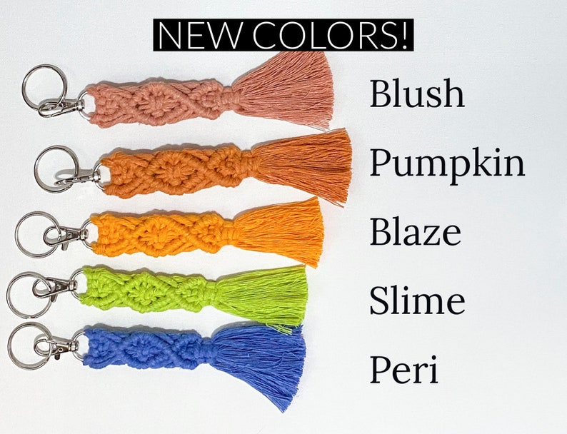 The Classic // Macrame keychain. handmade macrame key chain. | Etsy