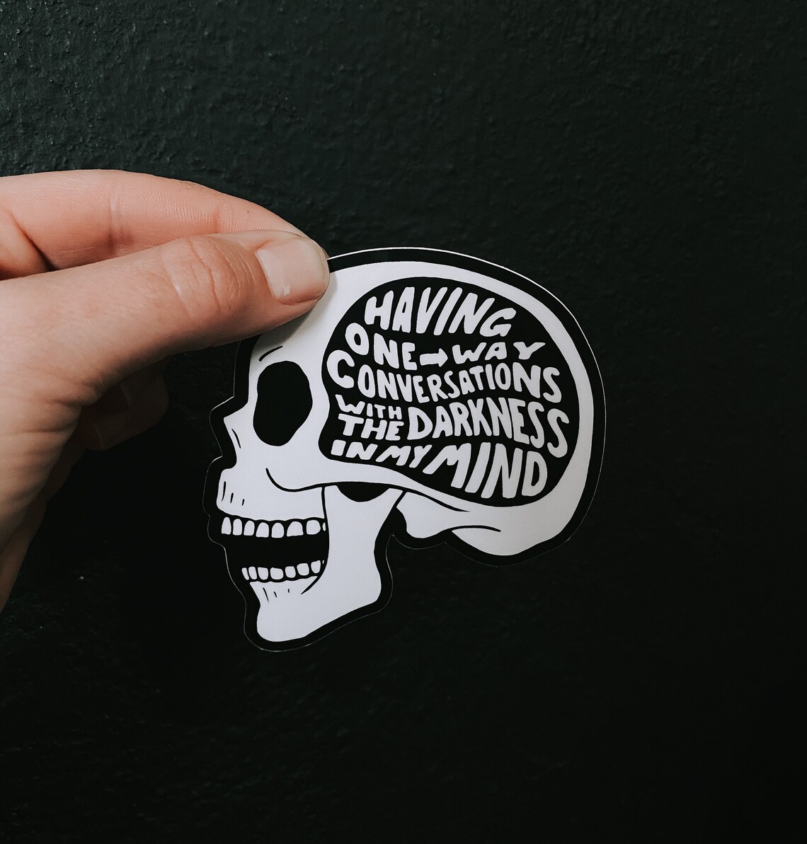 Dark Mind Sticker. Skull Sticker. Sturgill Simpson Sticker. - Etsy