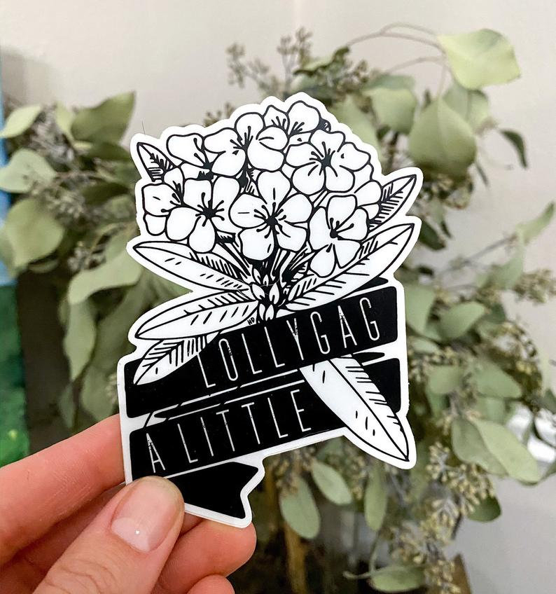 Lollygag Sticker. Lollygag a Little Sticker. Rhododendron - Etsy