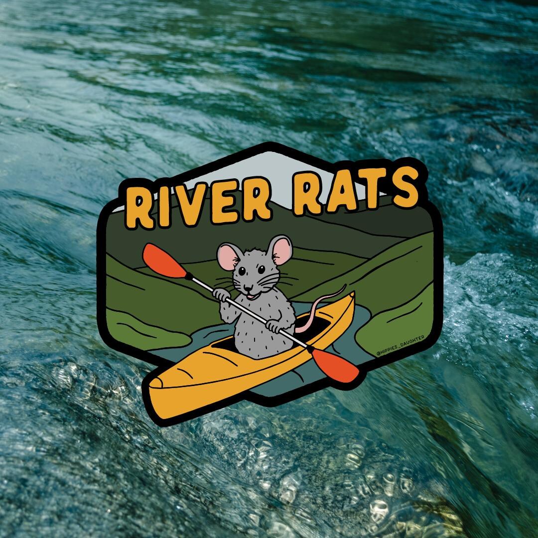River Rats Sticker. Kayak Sticker. Adventure Sticker. - Etsy