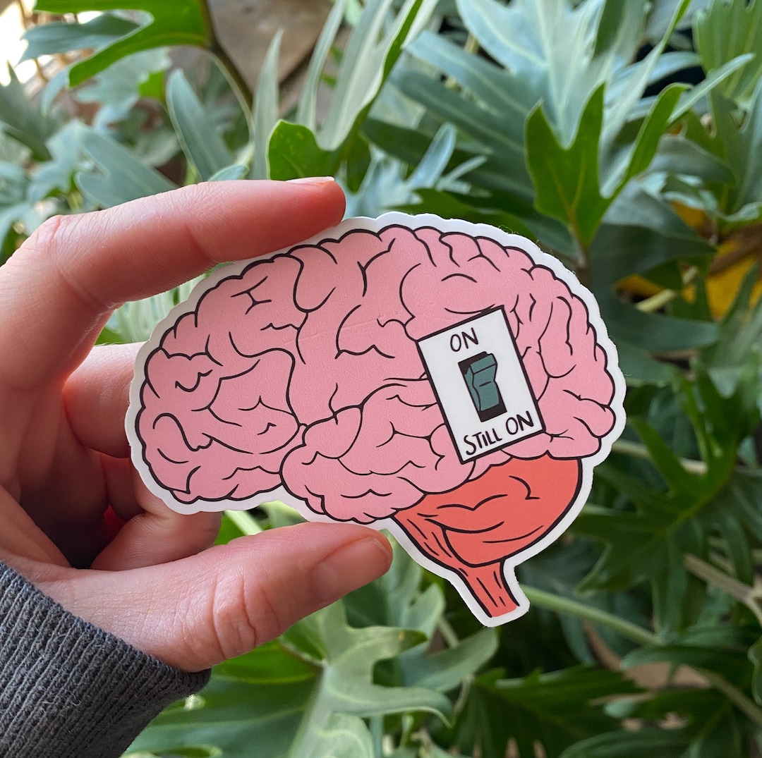 Brain Sticker. Brain Always on Sticker. Overthinking Sticker. - Etsy ...