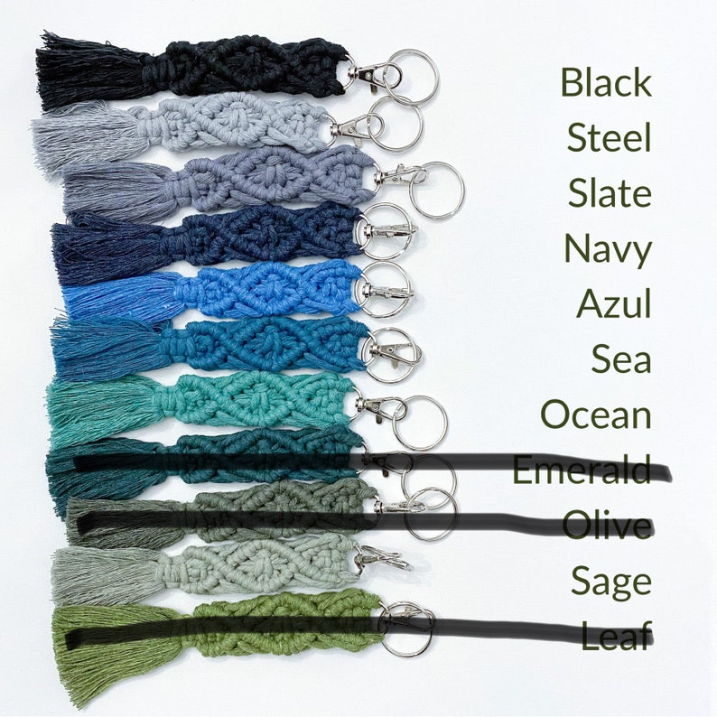 The Classic // Macrame keychain. handmade macrame key chain. | Etsy