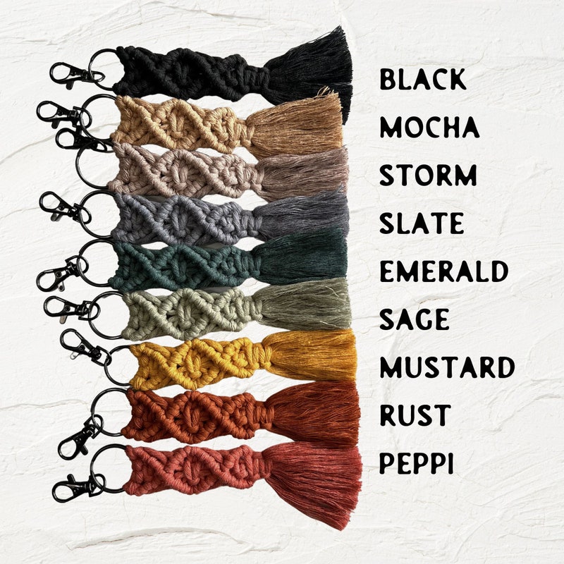 Macrame Key Chain - Etsy