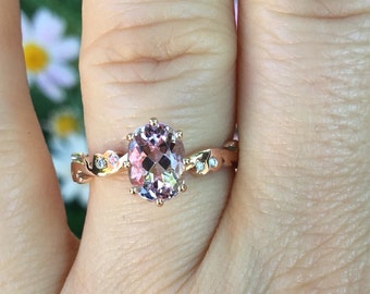 January Birthstone Ring Diamond Engagement Ring Garnet | Etsy