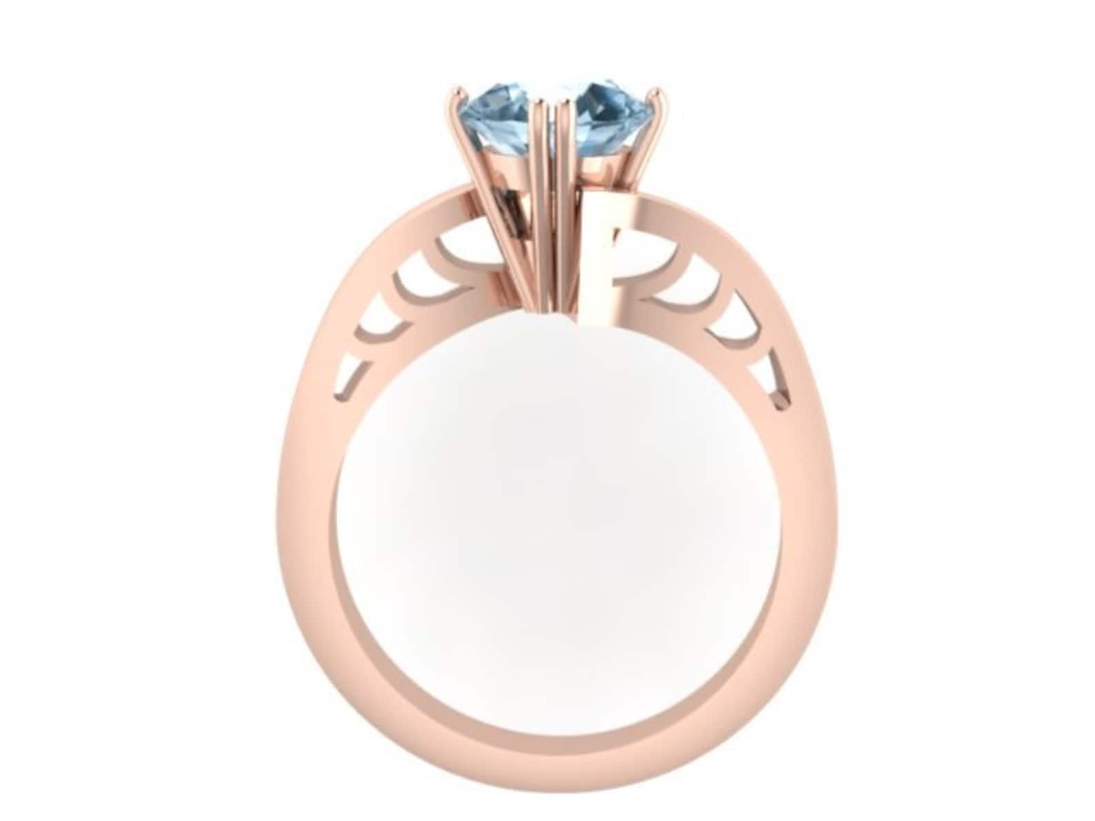 Elegance Collection Engagement Ring in Rose Gold Wedding Ring November ...