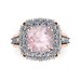 Cushion Cut Morganite Engagement Ring Diamond Wedding Ring 14K - Etsy