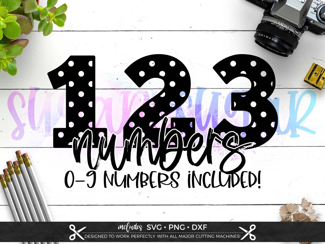 Archivos svg de números de lunares para Cricut - Etsy España