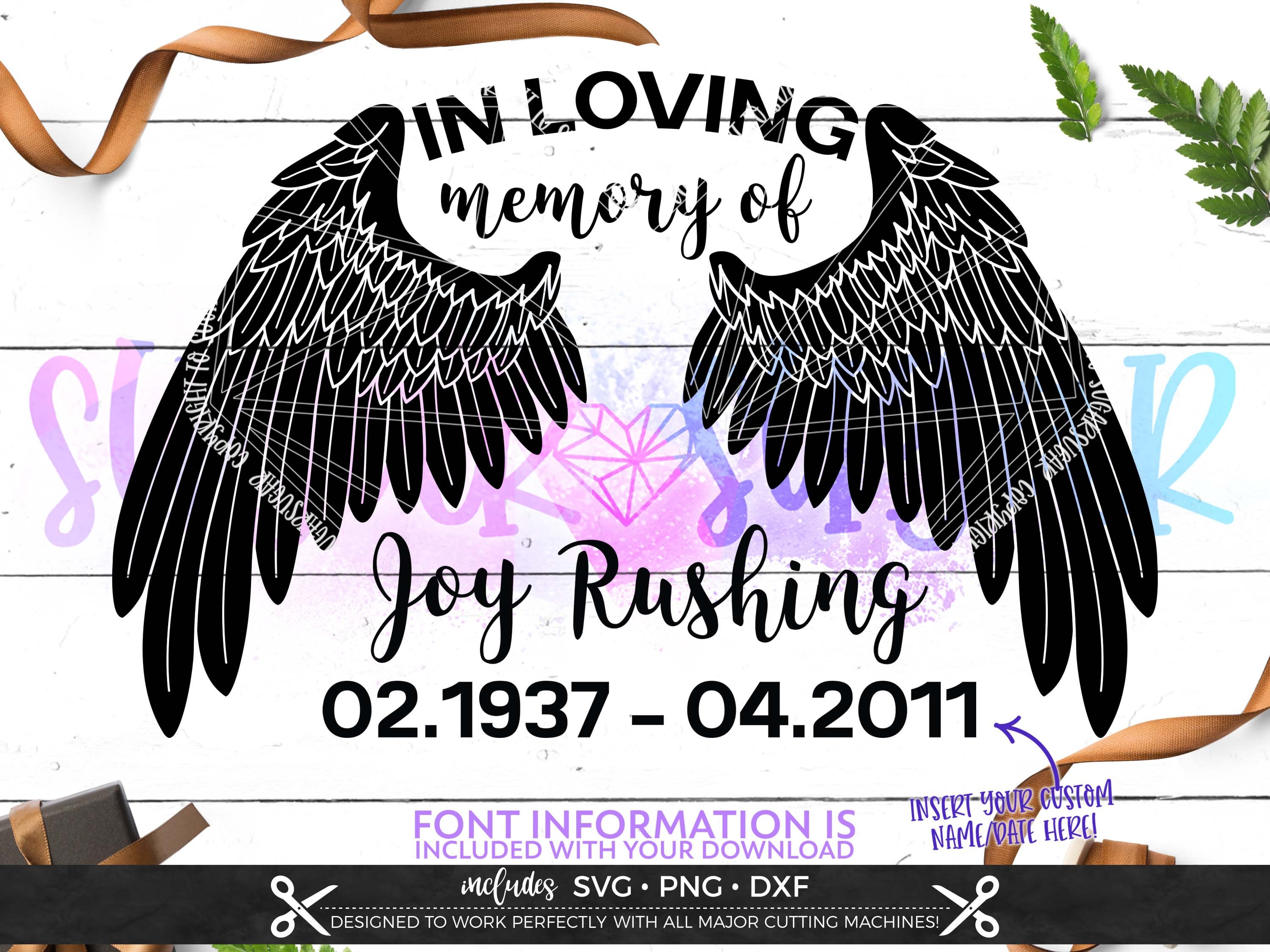 Angel wings svg Feathers appear when angels are near svg Memorial cut ...